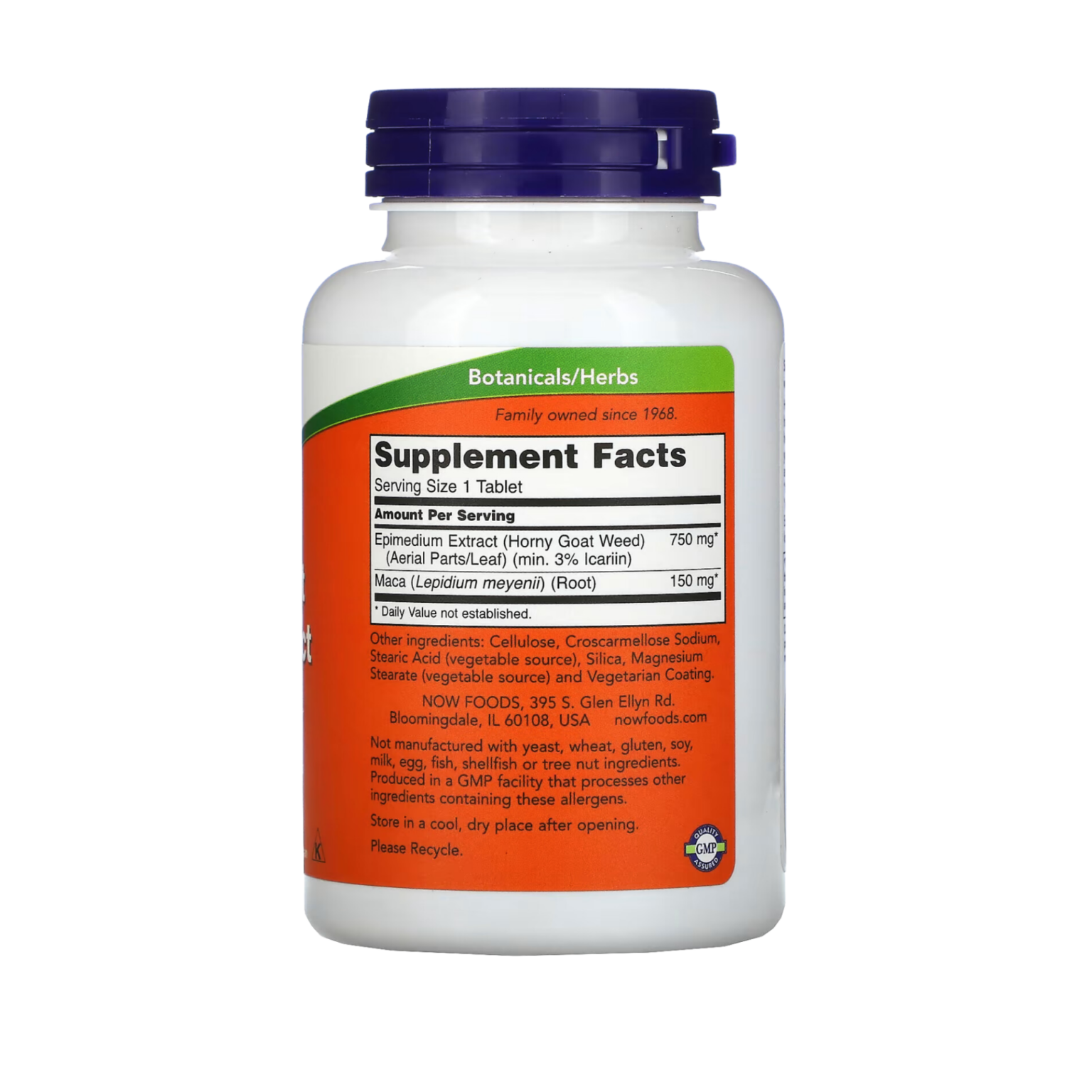 NOW Foods, Horny Goat Weed Extract, 750 mg, 90 Tablets - Mr. Vitamin ...