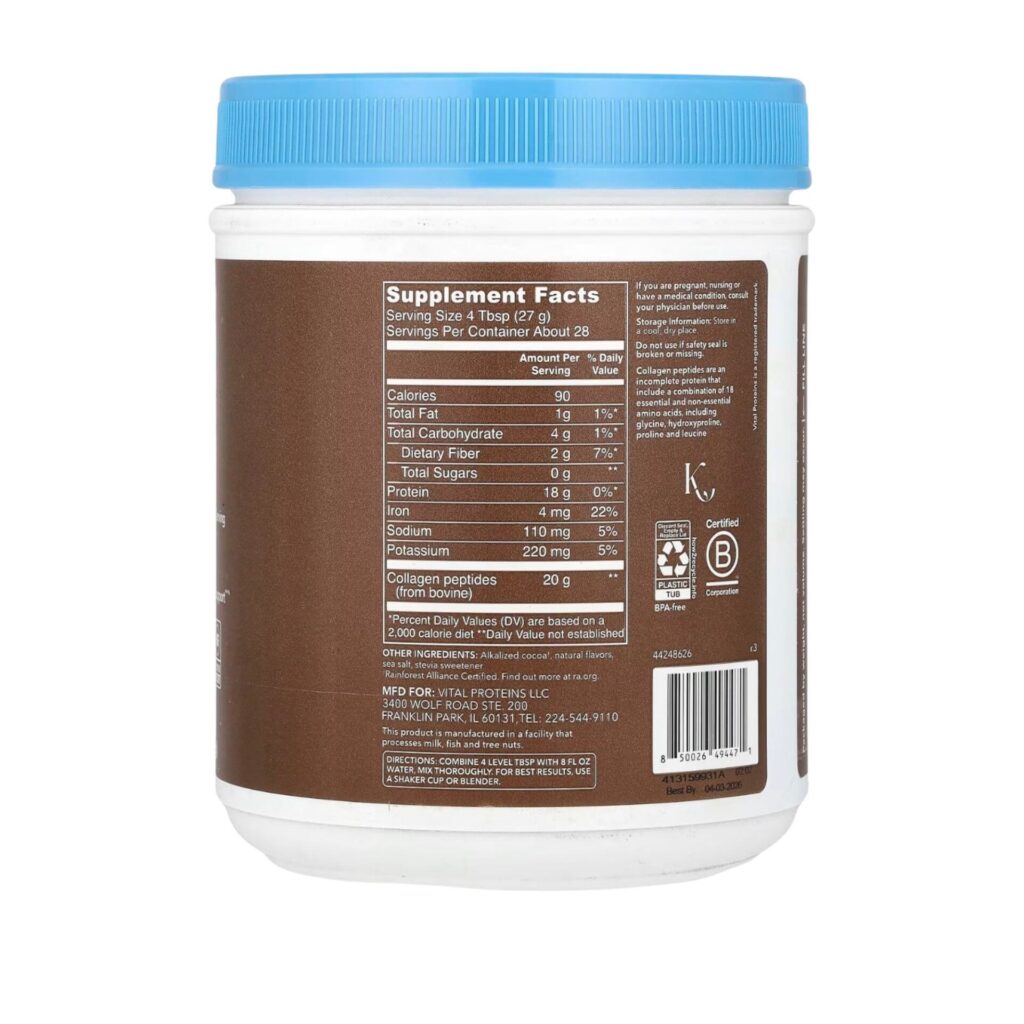Vital Proteins, Collagen Peptides, Chocolate, 26.8 oz (761 g) - Mr ...